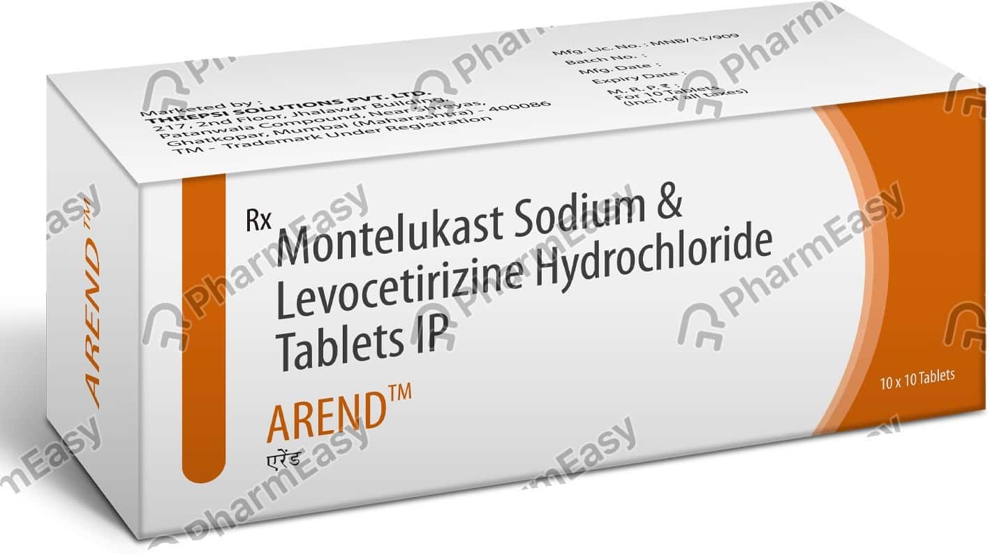 Arend Strip Of 10 Tablets: Uses, Side Effects, Price & Dosage | PharmEasy