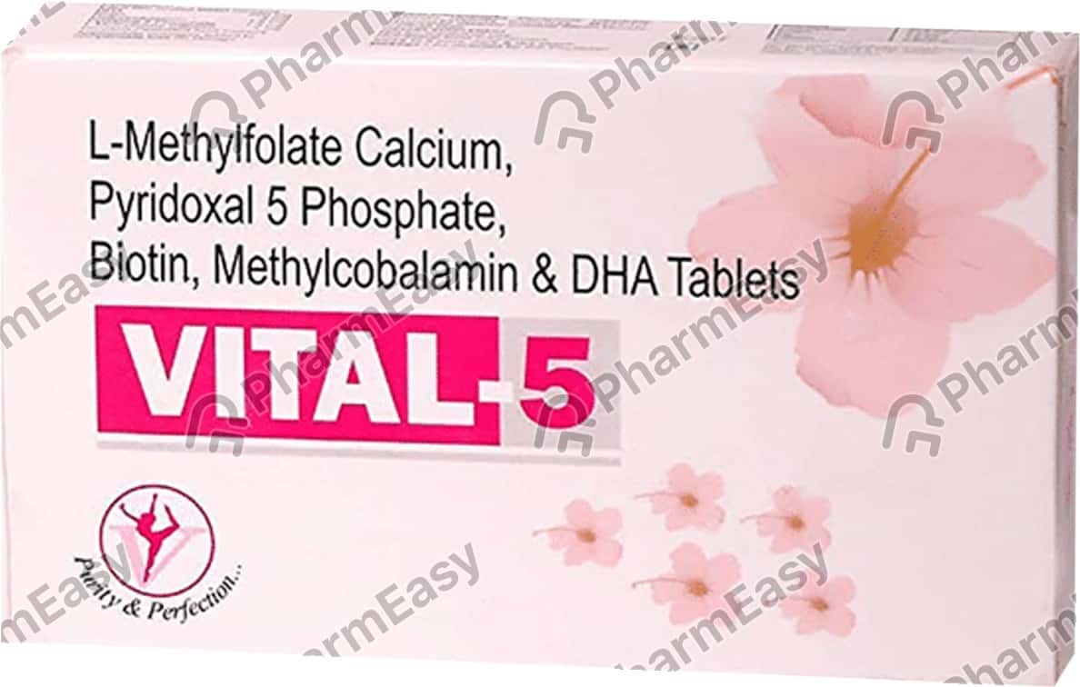 Buy Vital 5 Strip Of 10 Tablets Online & Save Up to 24% at PharmEasy