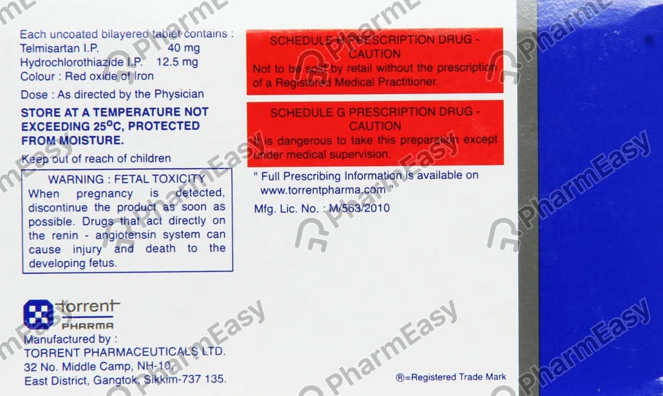 Telday H 40mg Strip Of 15 Tablets: Uses, Side Effects, Price & Dosage ...