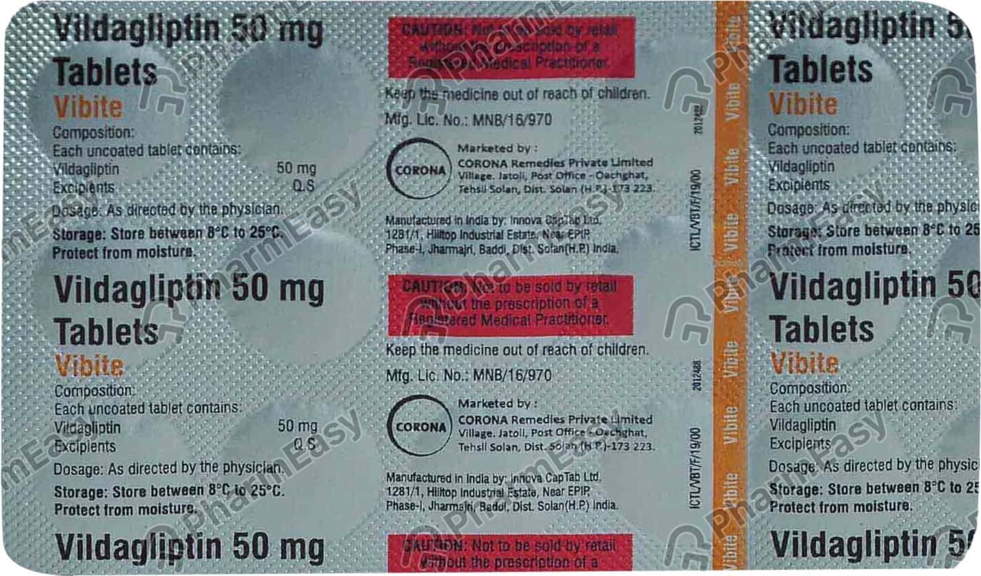 Vibite 50 MG Tablet (15): Uses, Side Effects, Price & Dosage | PharmEasy