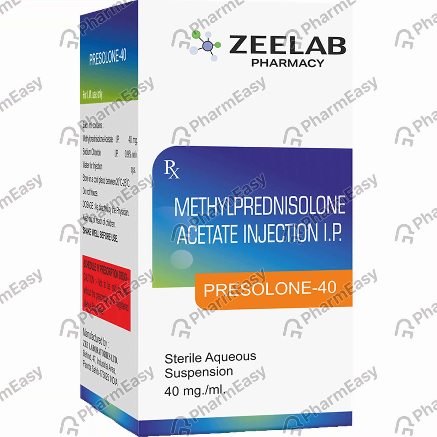 Buy Presolone 40 MG/ML Suspension For Injection (1) Online at Flat 15% ...