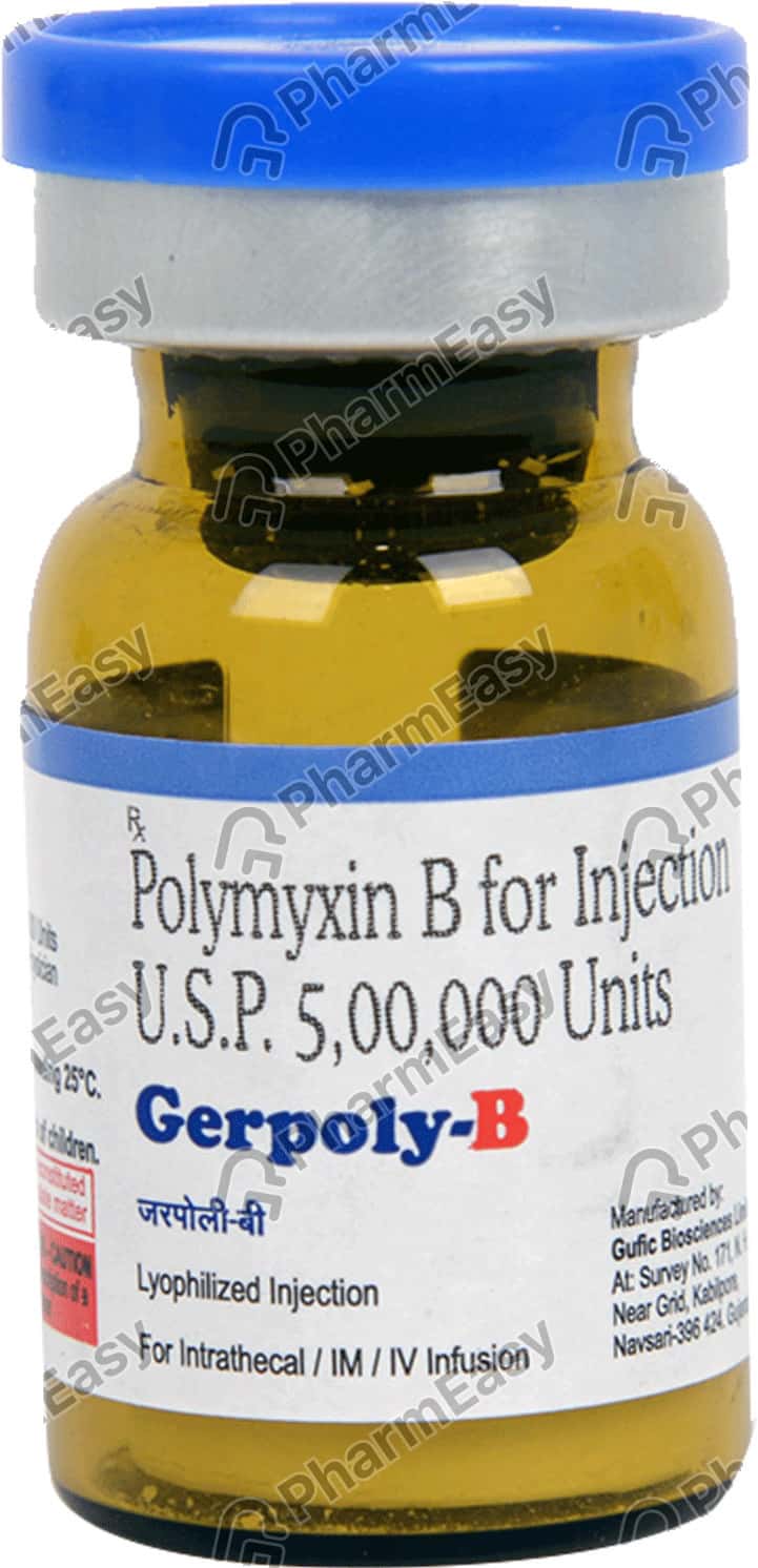 Buy Gerpoly B 500000 U Powder For Injection (1) Online at Flat 15% OFF ...