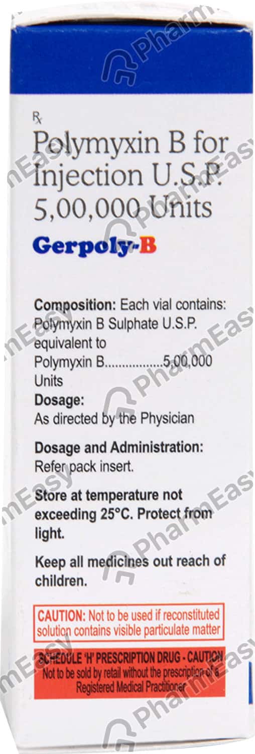 Buy Gerpoly B 500000 U Powder For Injection (1) Online at Flat 15% OFF ...