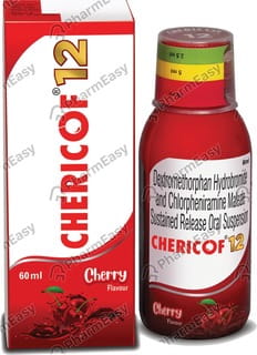 Chericof 12 Cherry Flavour Bottle Of 60ml Suspension: Uses, Side ...