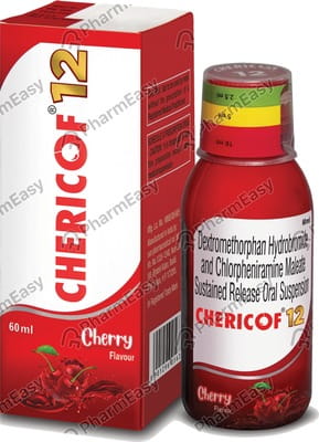 Chericof 12 Cherry Flavour Bottle Of 60ml Suspension: Uses, Side ...