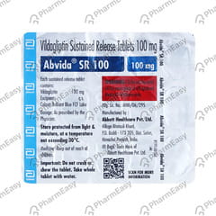Buy Abvida Sr 100 MG Tablet (15) Online at Flat 15% OFF | PharmEasy