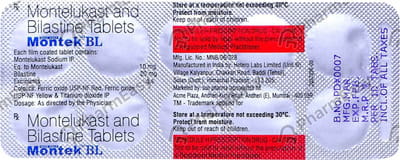 Montek Bl Strip Of 10 Tablets: Uses, Side Effects, Price & Dosage ...