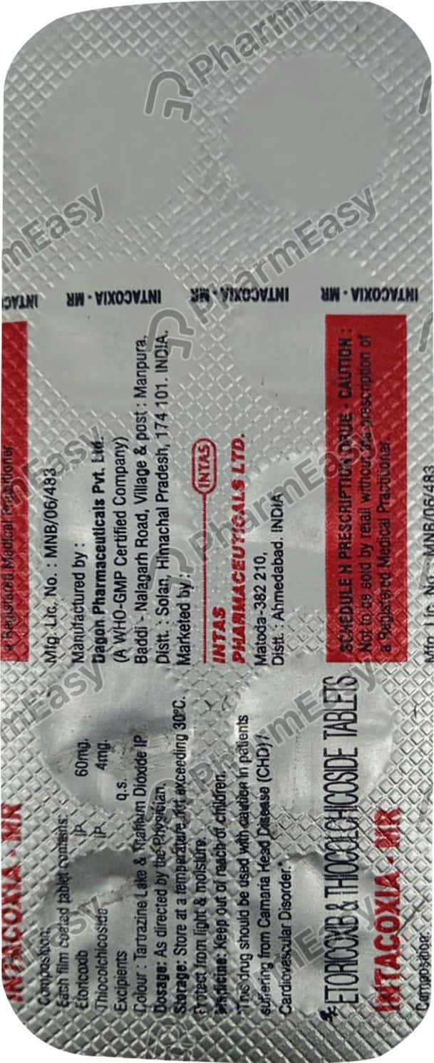 इन्टाकोक्सिया एमआर 10 टैबलेट (Intacoxia Mr in Hindi) : उपयोग ...