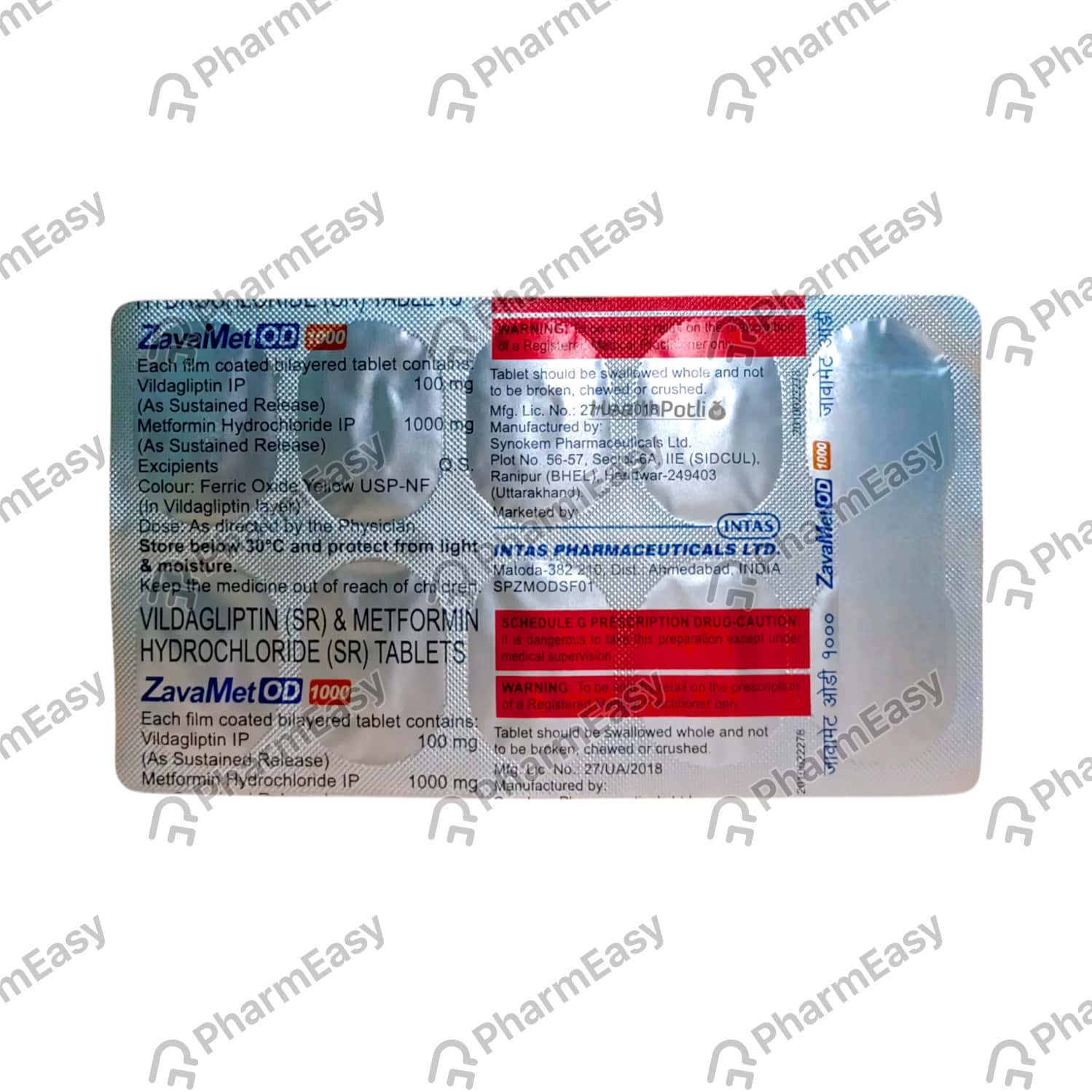 Zavamet Od 1000mg Strip Of 10 Tablets: Uses, Side Effects, Price ...