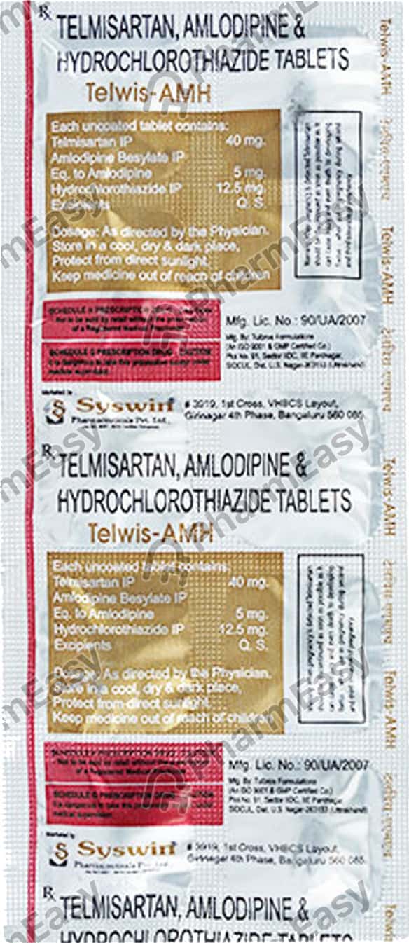 Telwis Amh 40mg Strip Of 10 Tablets: Uses, Side Effects, Price & Dosage ...