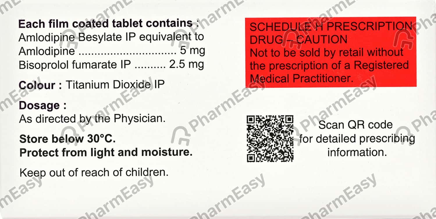 Buy Bisofig Am 2.5mg Strip Of 10 Tablets Online at Flat 15% OFF | PharmEasy