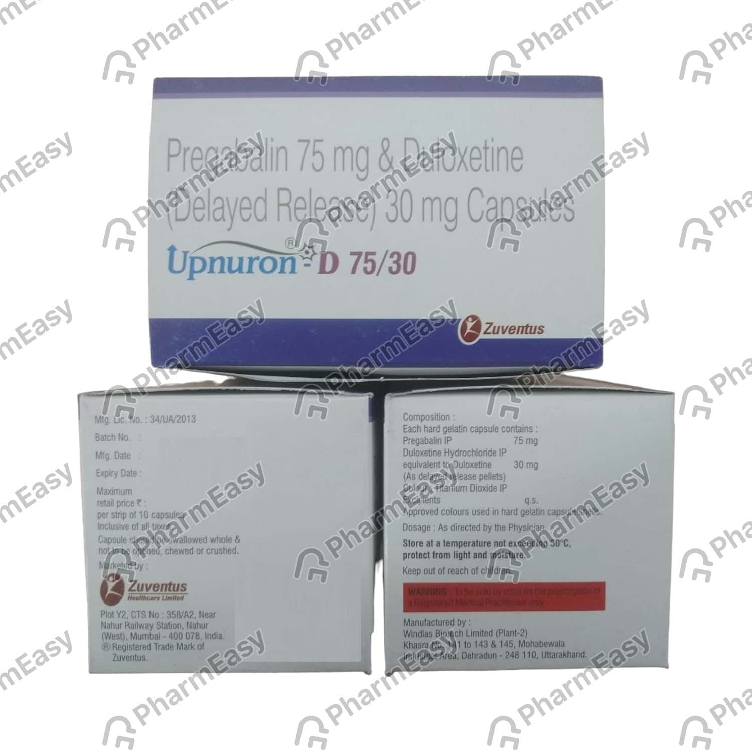 Upnuron D 75/30mg Strip Of 10 Capsules: Uses, Side Effects, Price ...