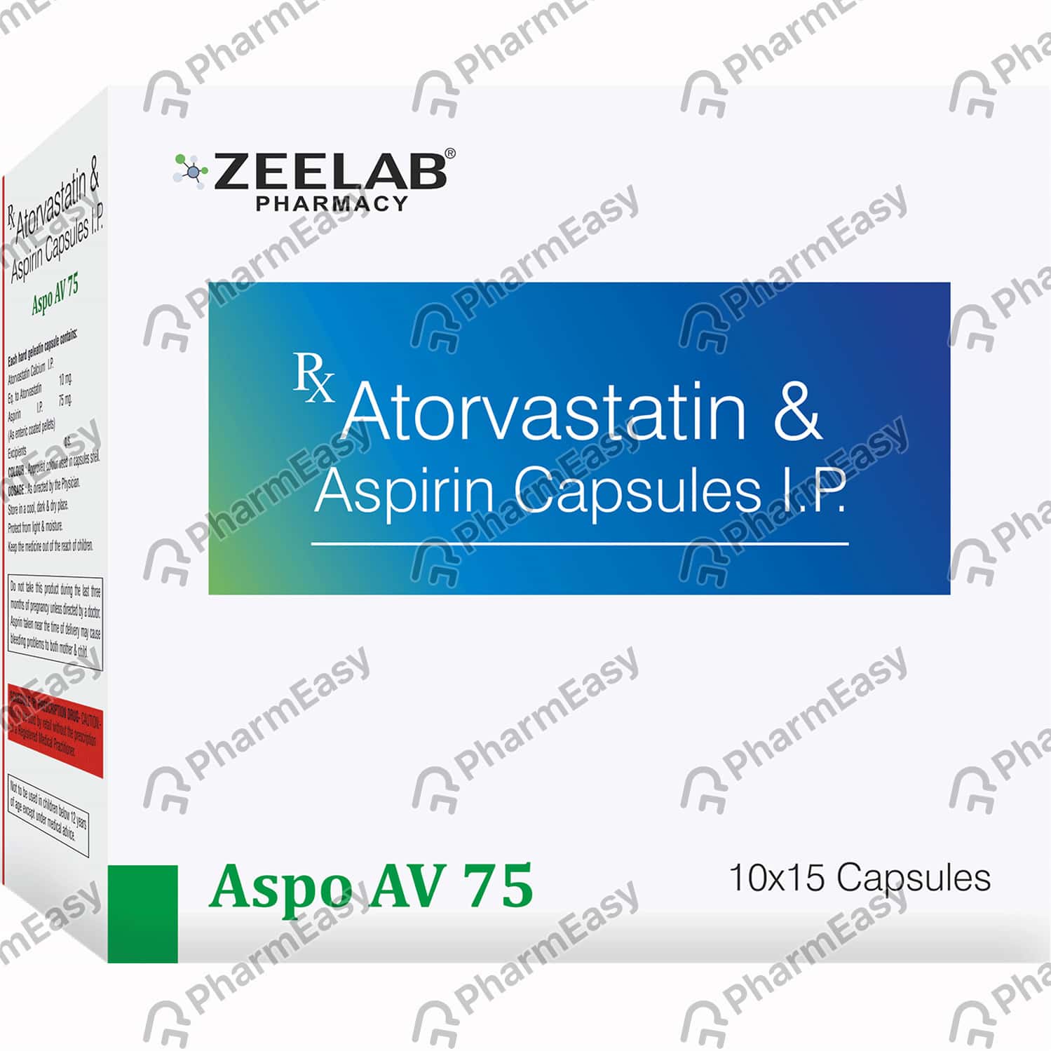 Aspo Av 75mg Strip Of 15 Capsules: Uses, Side Effects, Price & Dosage ...