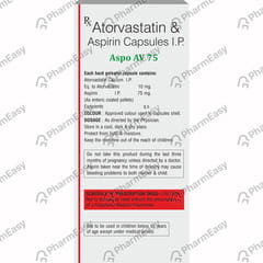 Aspo Av 75mg Strip Of 15 Capsules: Uses, Side Effects, Price & Dosage ...