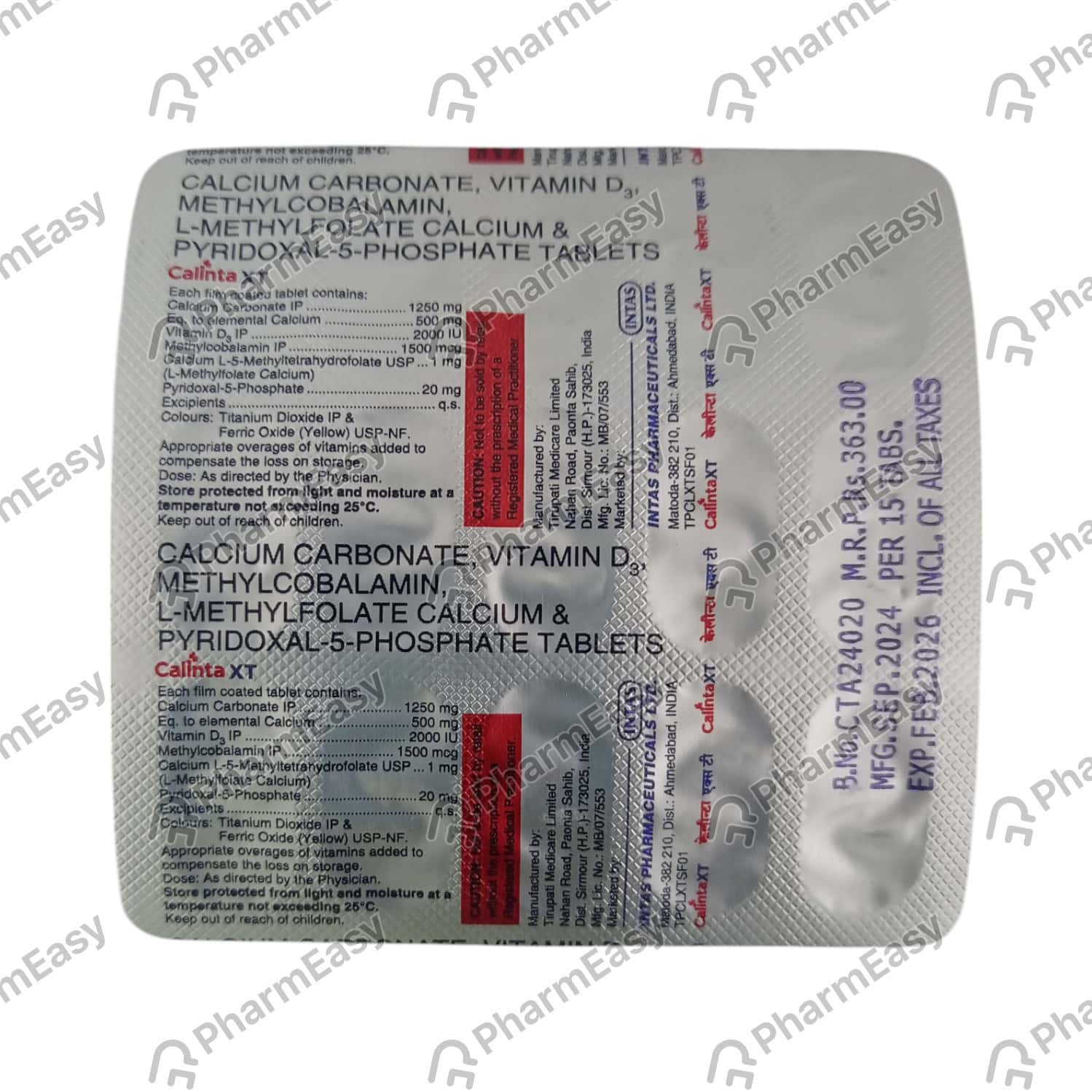 Calinta XT Tablet: Uses, Side-effects, Price, Dosage & More Info ...