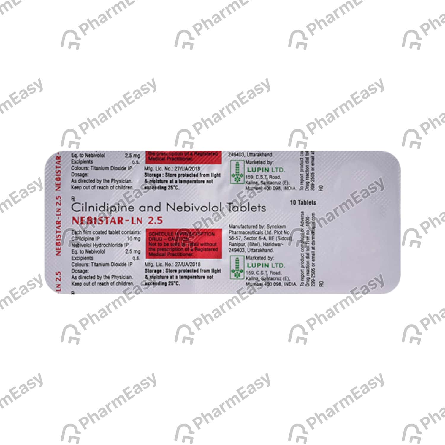 Nebistar Ln 2.5mg Strip Of 10 Tablets: Uses, Side Effects, Price & Dosage | PharmEasy