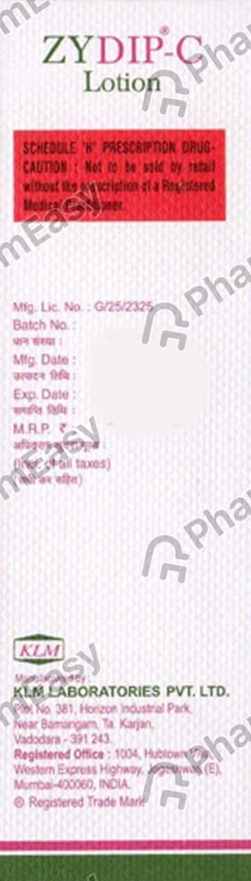 Zydip C Bottle Of 50ml Lotion: Uses, Side Effects, Price & Dosage ...