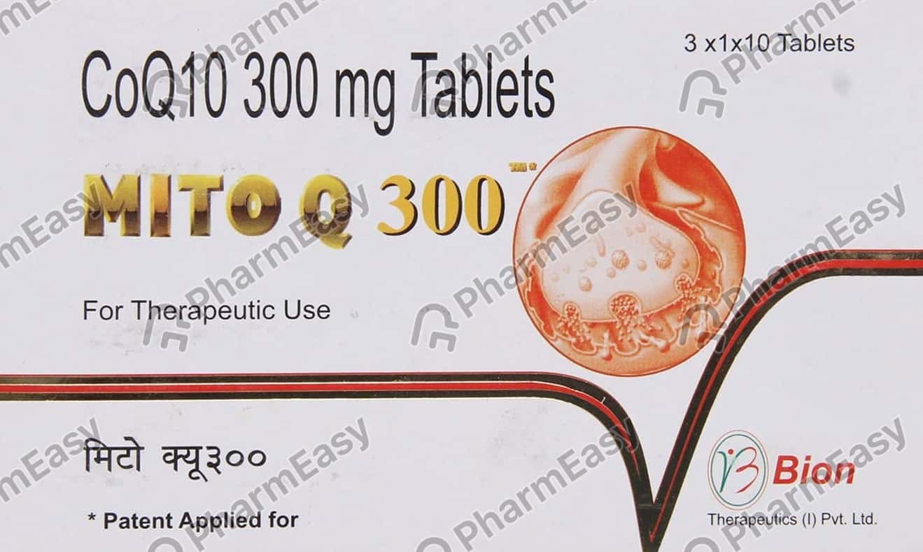 Mito Q 300 MG Tablet (10): Uses, Side Effects, Price & Dosage | PharmEasy