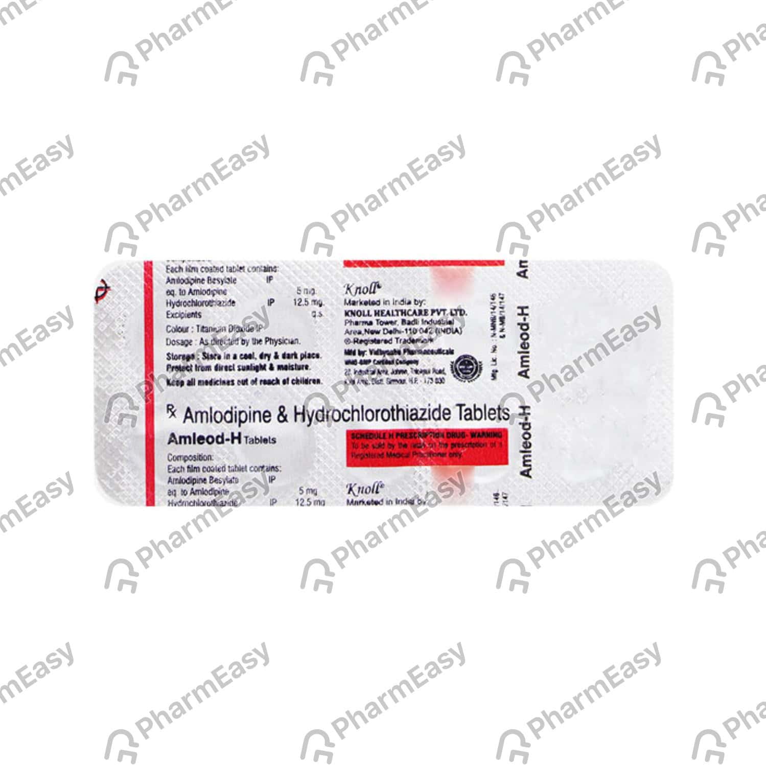 Amleod H 5/12.5mg Strip Of 10 Tablets: Uses, Side Effects, Price ...
