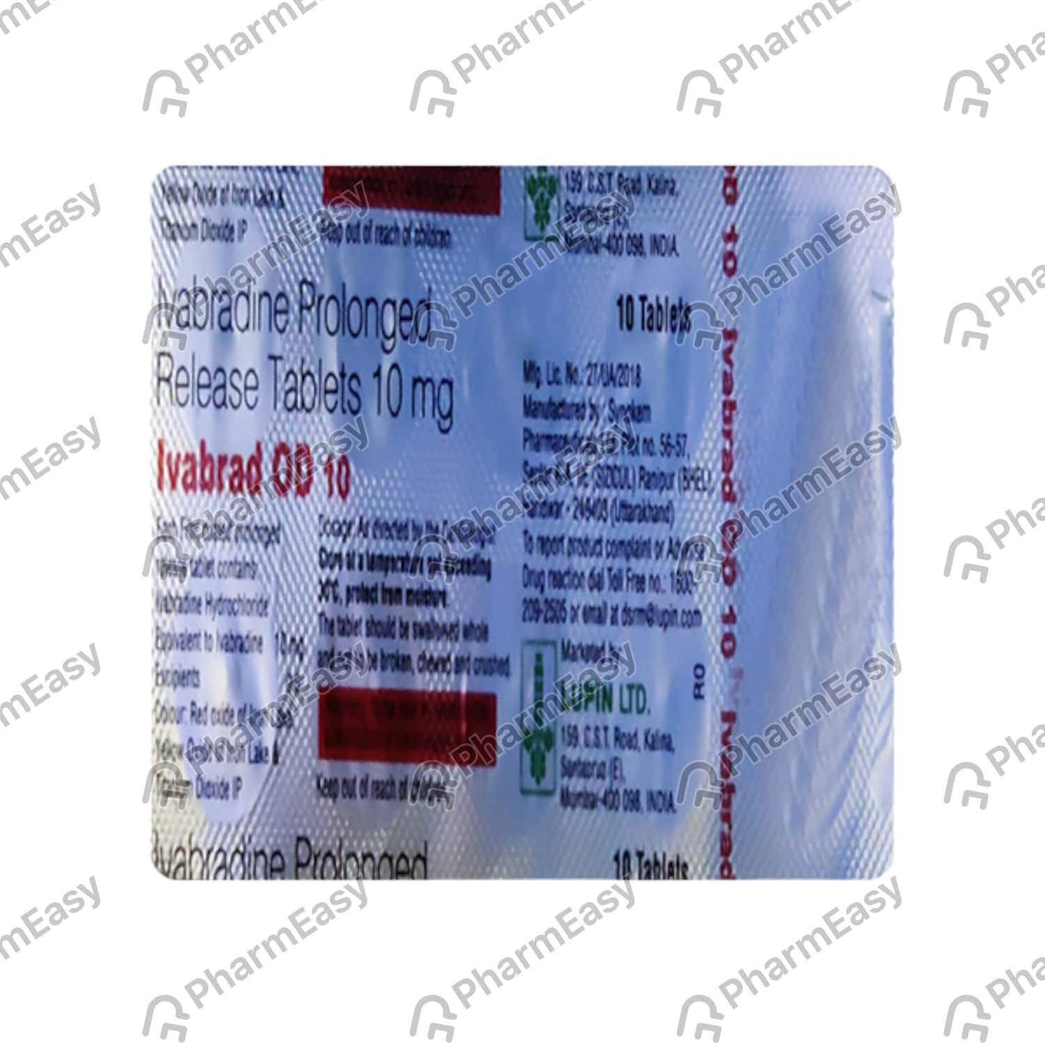 Ivabrad Od 10 MG Tablet (10): Uses, Side Effects, Price & Dosage ...