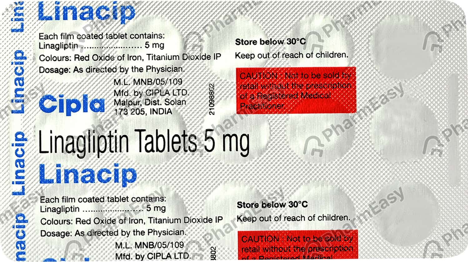 Buy Linacip 5 MG Tablet (15) Online at Flat 15% OFF | PharmEasy