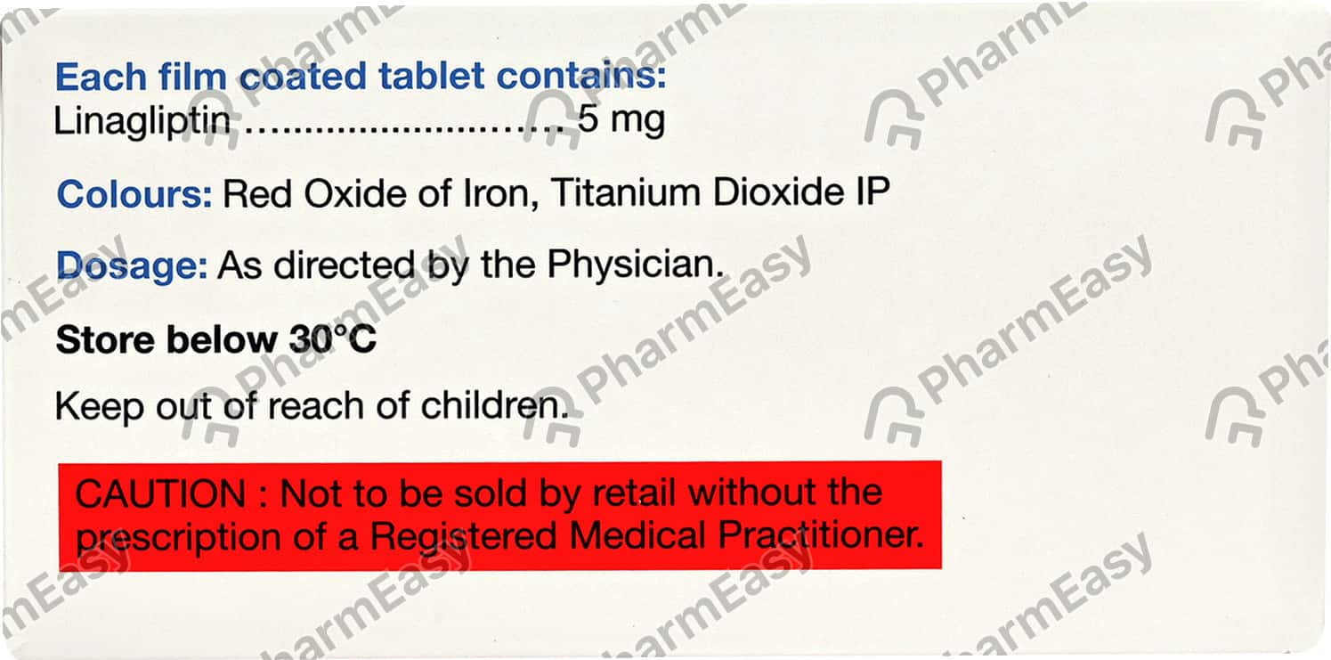 Buy Linacip 5 MG Tablet (15) Online at Flat 15% OFF | PharmEasy