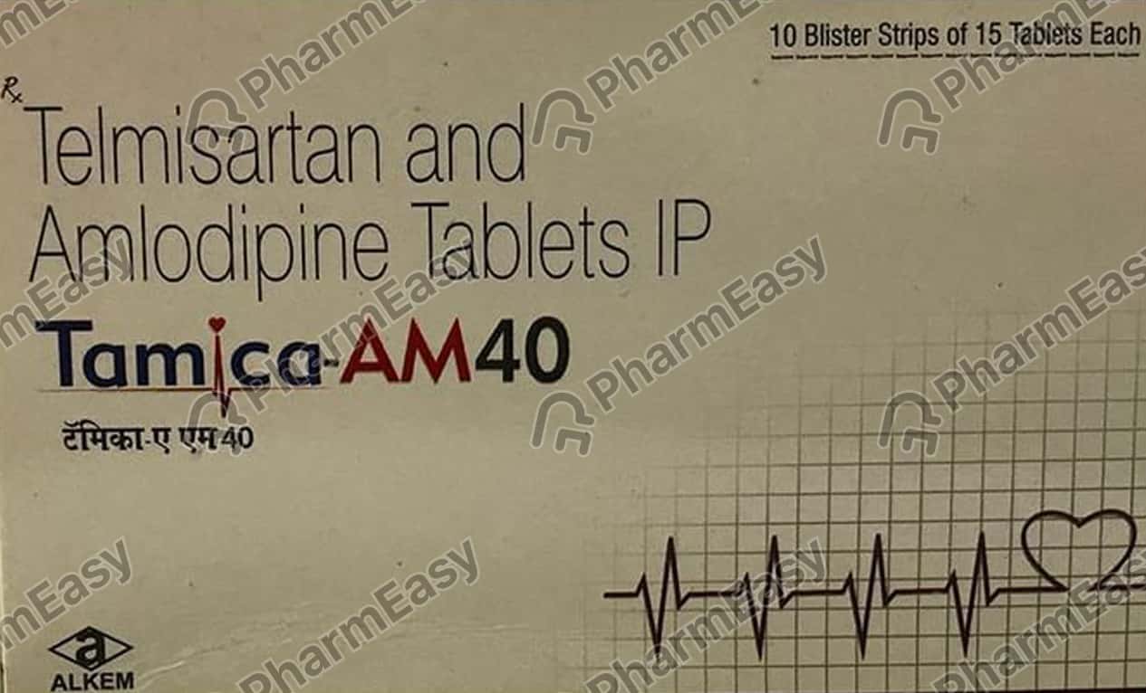 Tamica Am 40mg Strip Of 15 Tablets: Uses, Side Effects, Price & Dosage ...