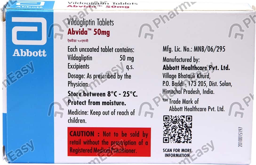 Abvida 50 MG Tablet (15): Uses, Side Effects, Price & Dosage | PharmEasy