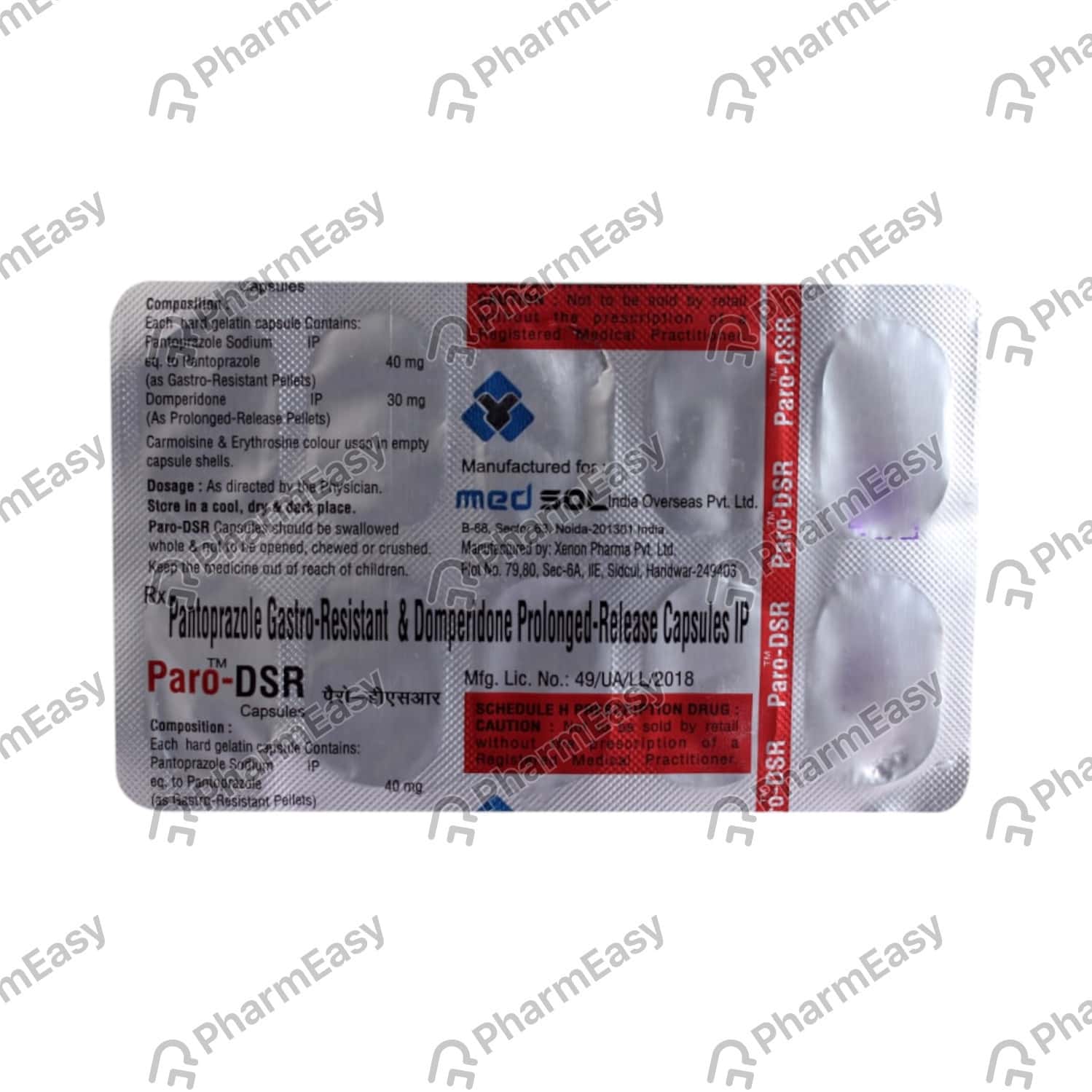 Paro Dsr Strip Of 15 Capsules: Uses, Side Effects, Price & Dosage ...