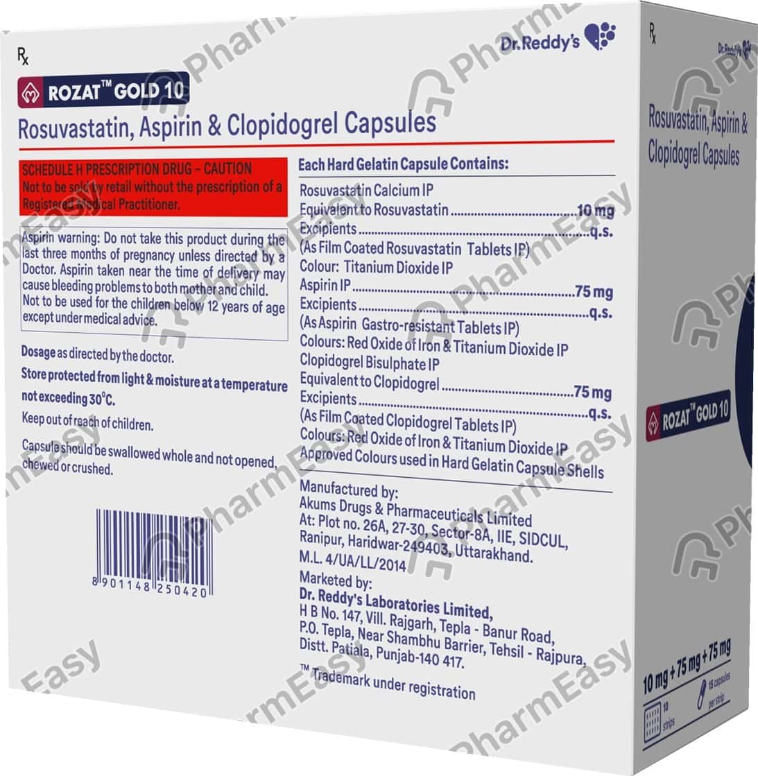 Rozat Gold 10mg Strip Of 15 Capsules: Uses, Side Effects, Price ...