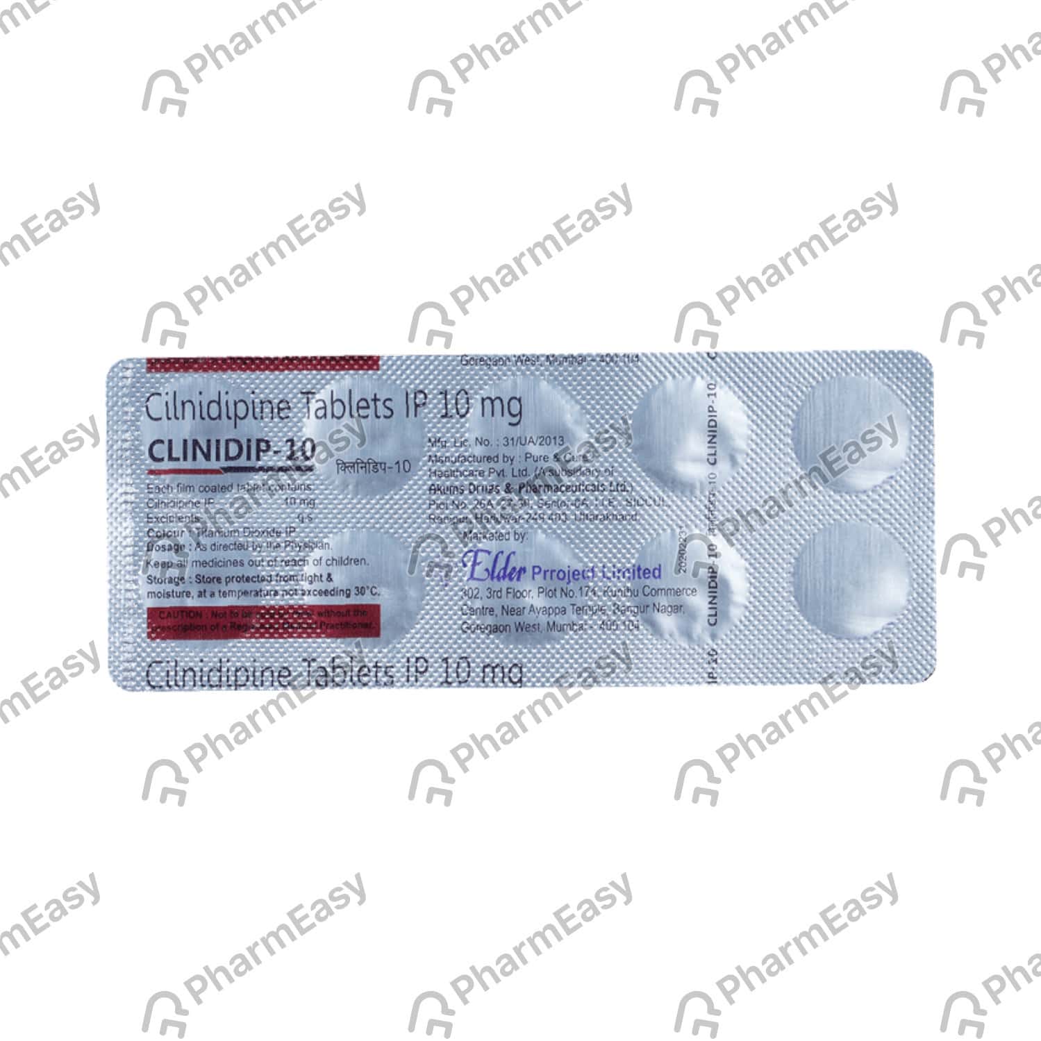 Clinidip 10 MG Tablet (10): Uses, Side Effects, Price & Dosage | PharmEasy