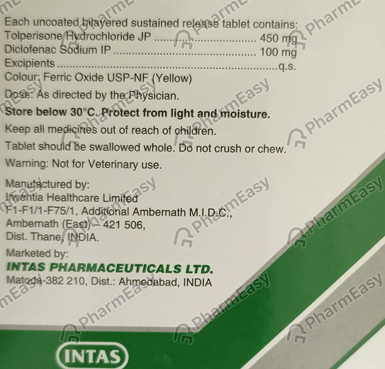 Buy Tolperitas Dsr Strip Of 5 Tablets Online at Flat 15% OFF | PharmEasy