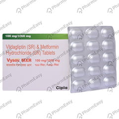 Vysov Mxr 100/1000mg Strip Of 15 Tablets: Uses, Side Effects, Price ...