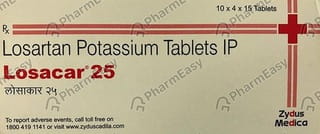 Losacar 25 MG Tablet (15): Uses, Side Effects, Price, Dosage ...