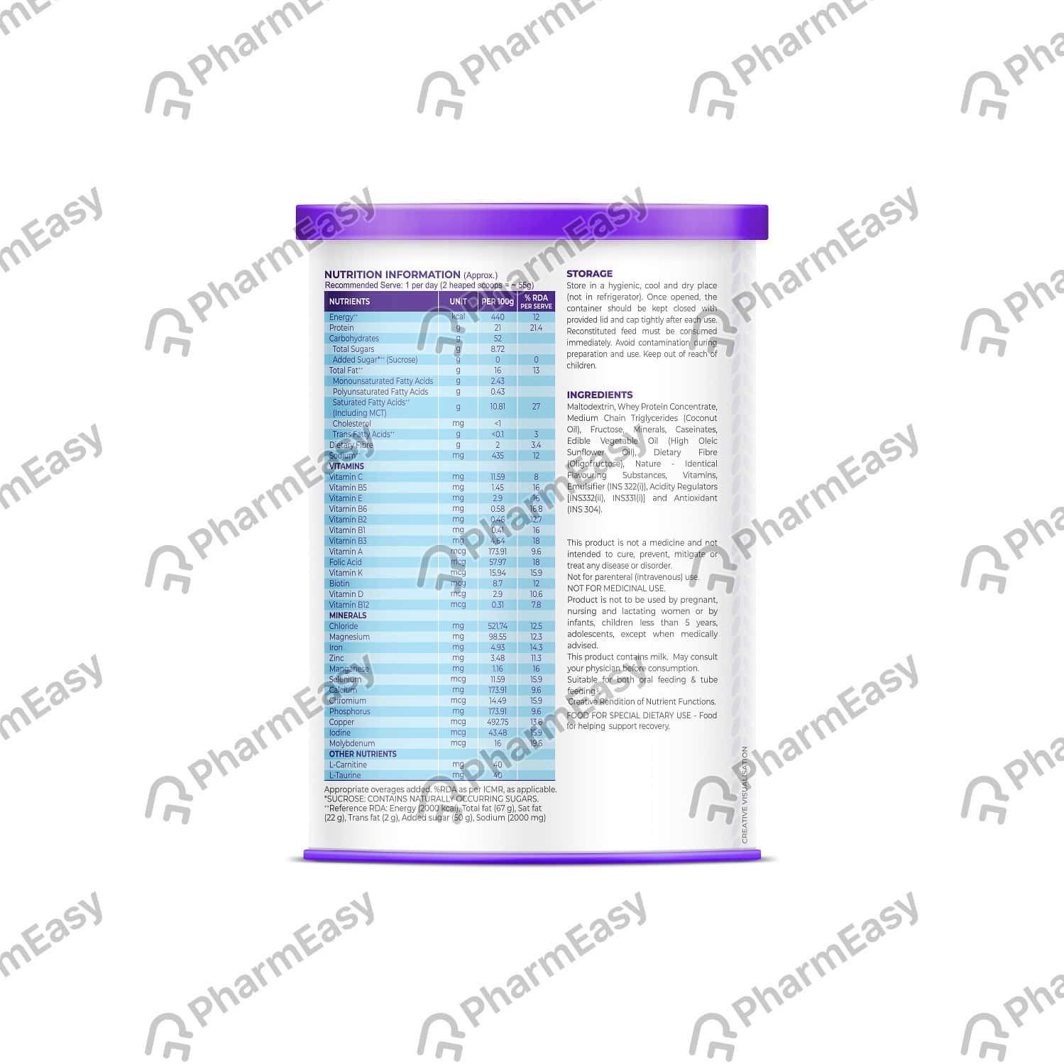 Buy CELEVIDA MAXX EN VANILLA FLAVOUR TIN OF 400GM ORAL POWDER Online ...