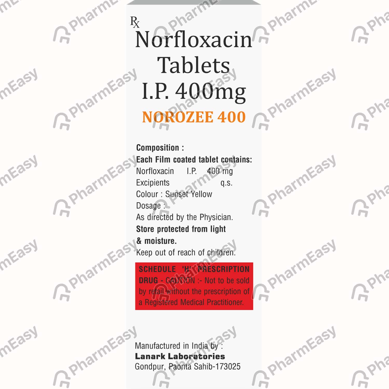 Buy Norozee 400 MG Tablet (10) Online at Flat 15% OFF | PharmEasy