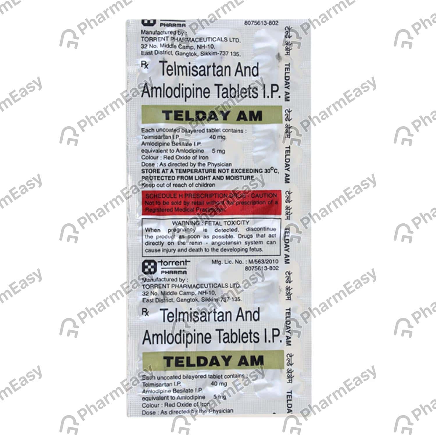 Telday Am 40mg Strip Of 15 Tablets: Uses, Side Effects, Price & Dosage ...