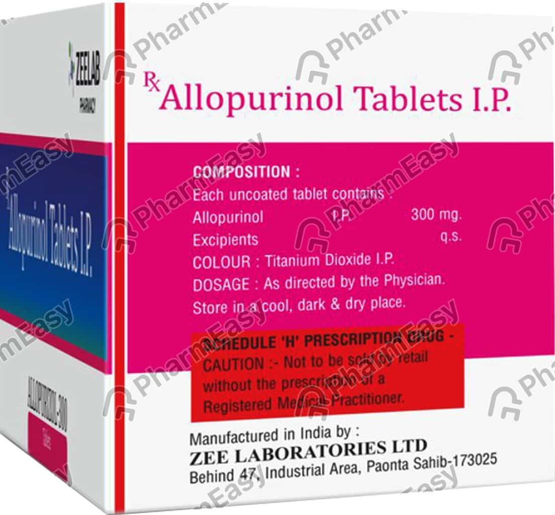 Allopurizol 300 MG Tablet (10): Uses, Side Effects, Price & Dosage ...
