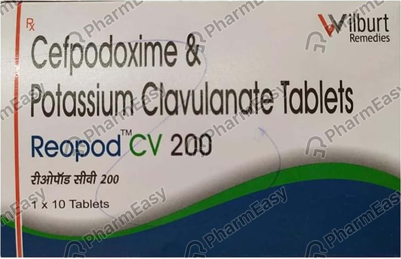 Reopod Cv 200mg Strip Of 10 Tablets: Uses, Side Effects, Price & Dosage ...