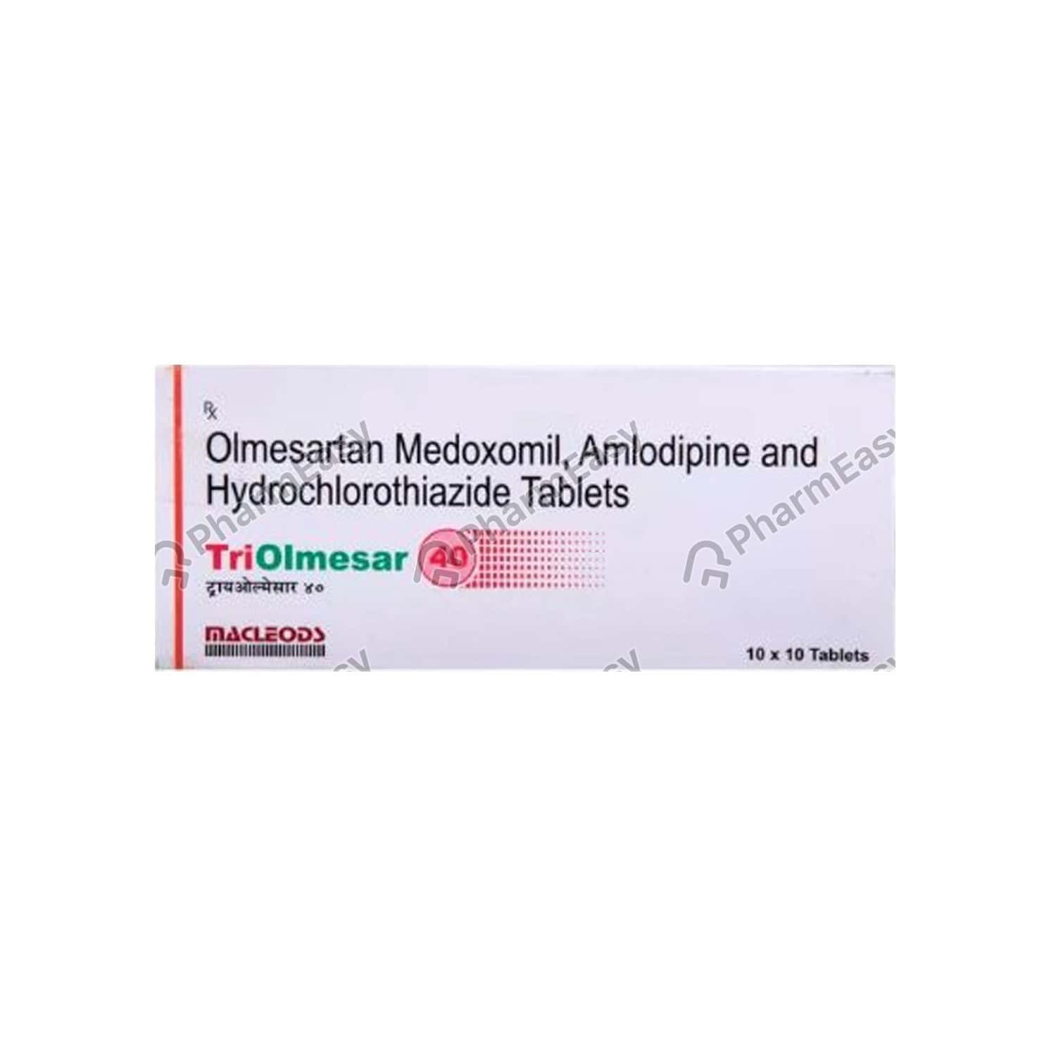 Triolmesar 40mg Strip Of 15 Tablets: Uses, Side Effects, Price & Dosage ...