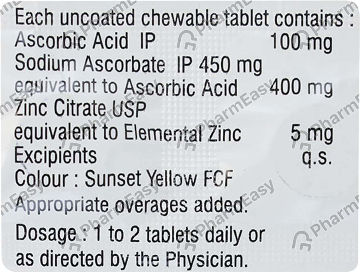 Buy Zincitotal C Strip Of 10 Chewable Tablets Online at Flat 15% OFF ...