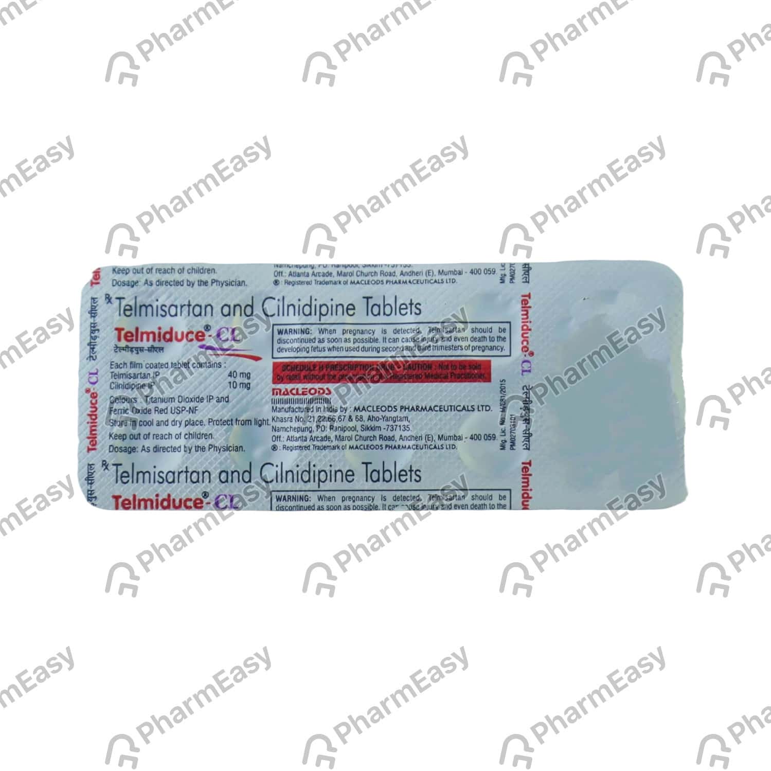 Telmiduce Cl Strip Of 10 Tablets: Uses, Side Effects, Price & Dosage ...