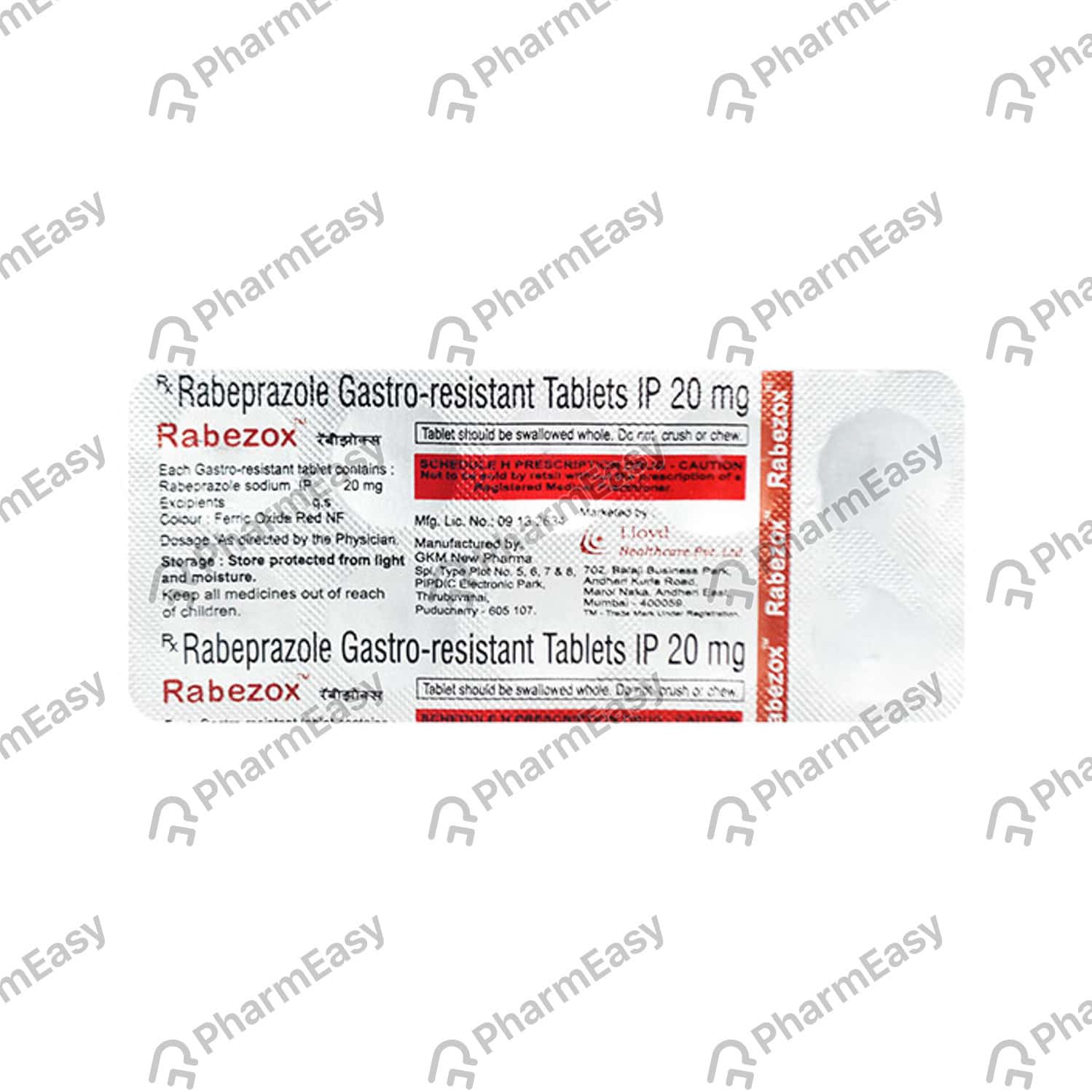 Buy Rabezox 20 MG Tablet (15) Online at Flat 15% OFF | PharmEasy