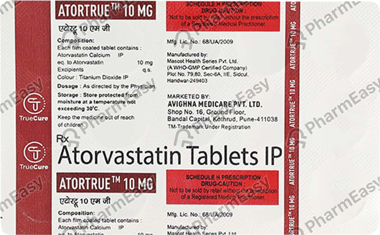 Atortrue 10 MG Tablet (15): Uses, Side Effects, Price & Dosage | PharmEasy