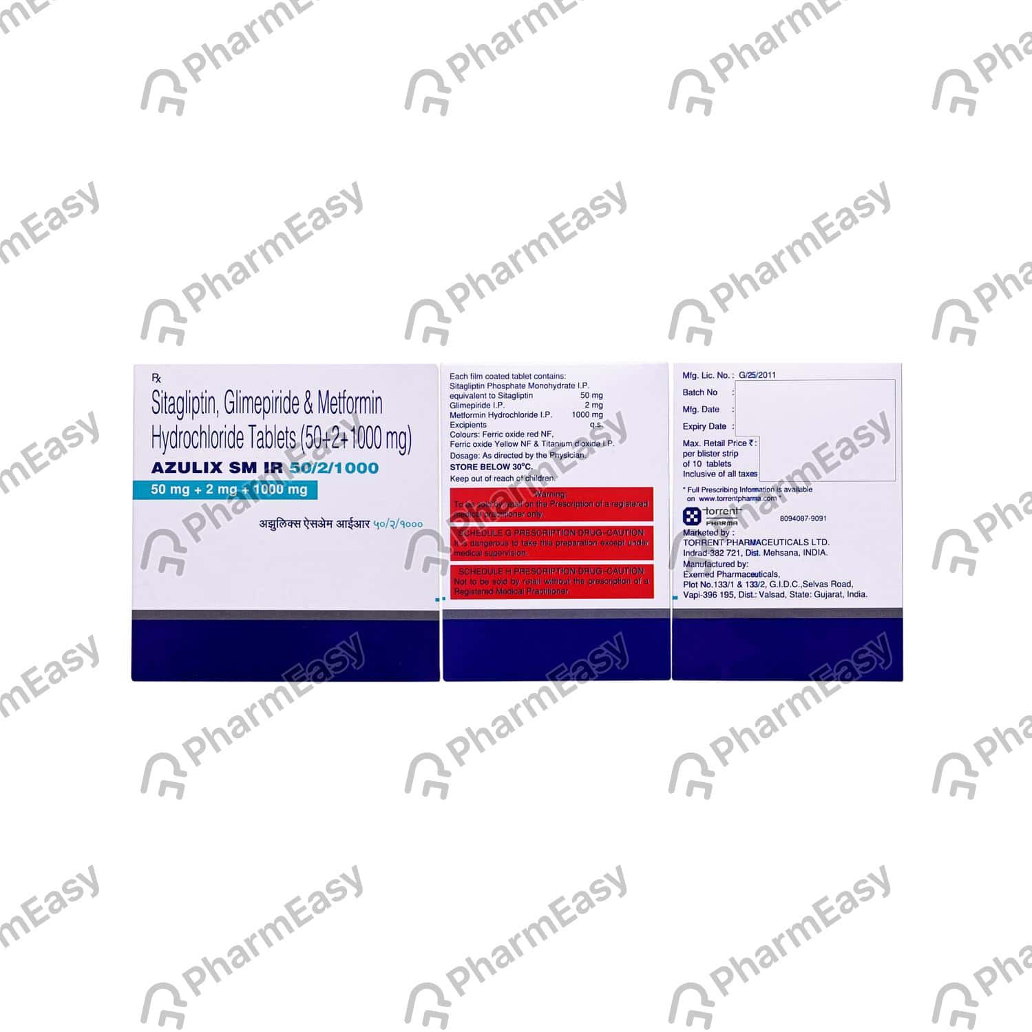 Azulix Sm Ir 50/2/1000mg Strip Of 10 Tablets: Uses, Side Effects, Price ...