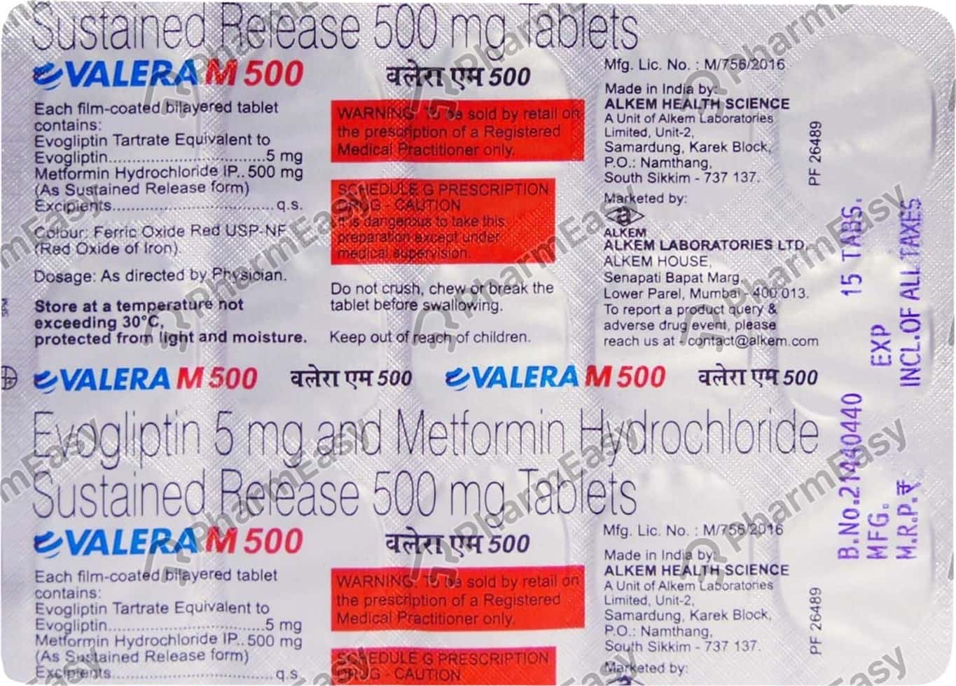 Buy Valera M 500mg Strip Of 15 Tablets Online at Flat 15% OFF | PharmEasy