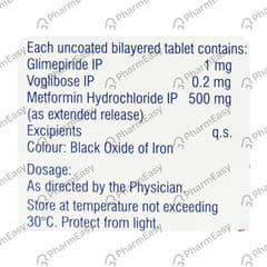 Volix Trio 1mg Strip Of 15 Tablets: Uses, Side Effects, Price & Dosage ...
