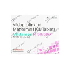 Buy Vildamac M 50/500mg Tablet 15'S Online at Flat 18% OFF* | PharmEasy