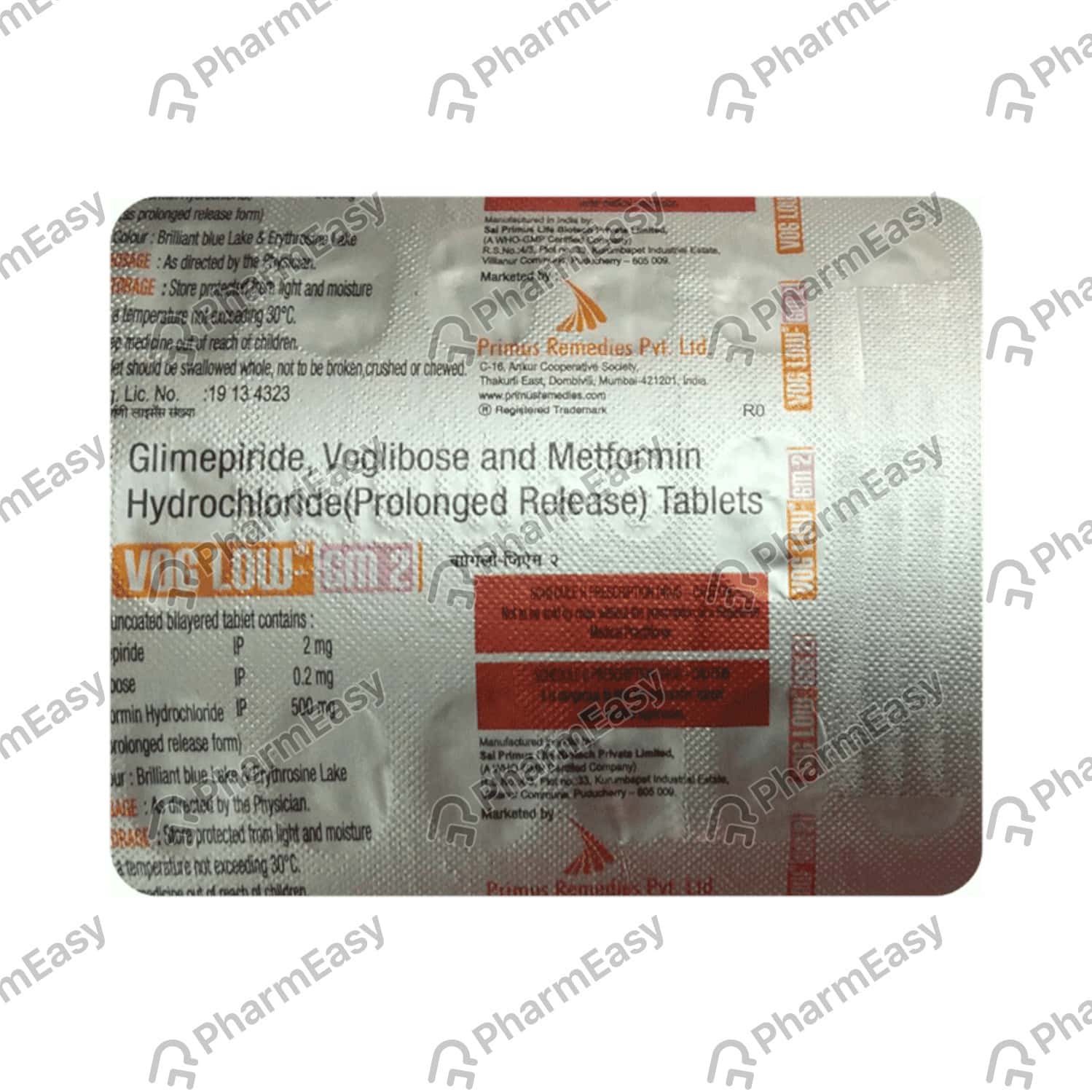 Voglow Gm 2mg Strip Of 15 Tablets: Uses, Side Effects, Price & Dosage ...