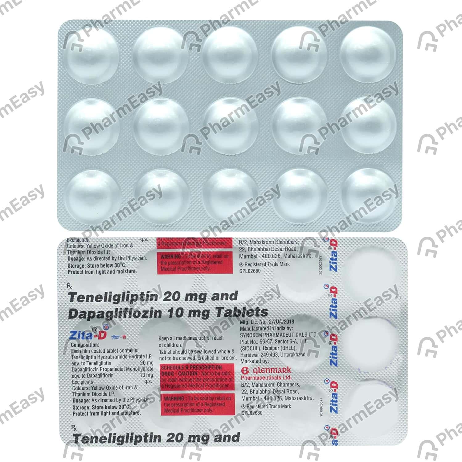 Buy Zita D 20/10mg Strip Of 15 Tablets Online at Flat 15% OFF | PharmEasy
